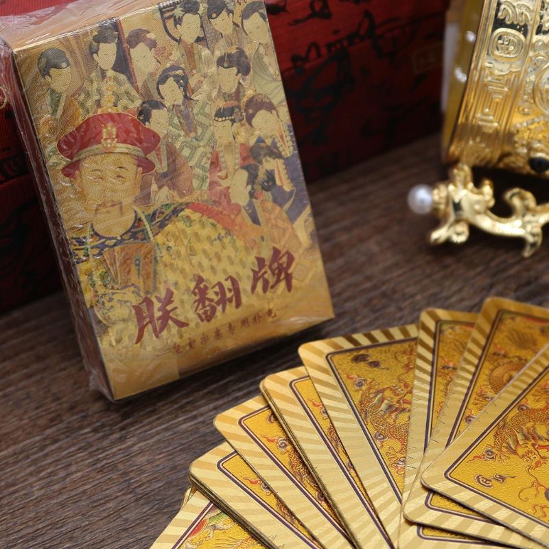 Luxury Gold Foil Poker PVC Waterproof Playing Card... – Vicedeal