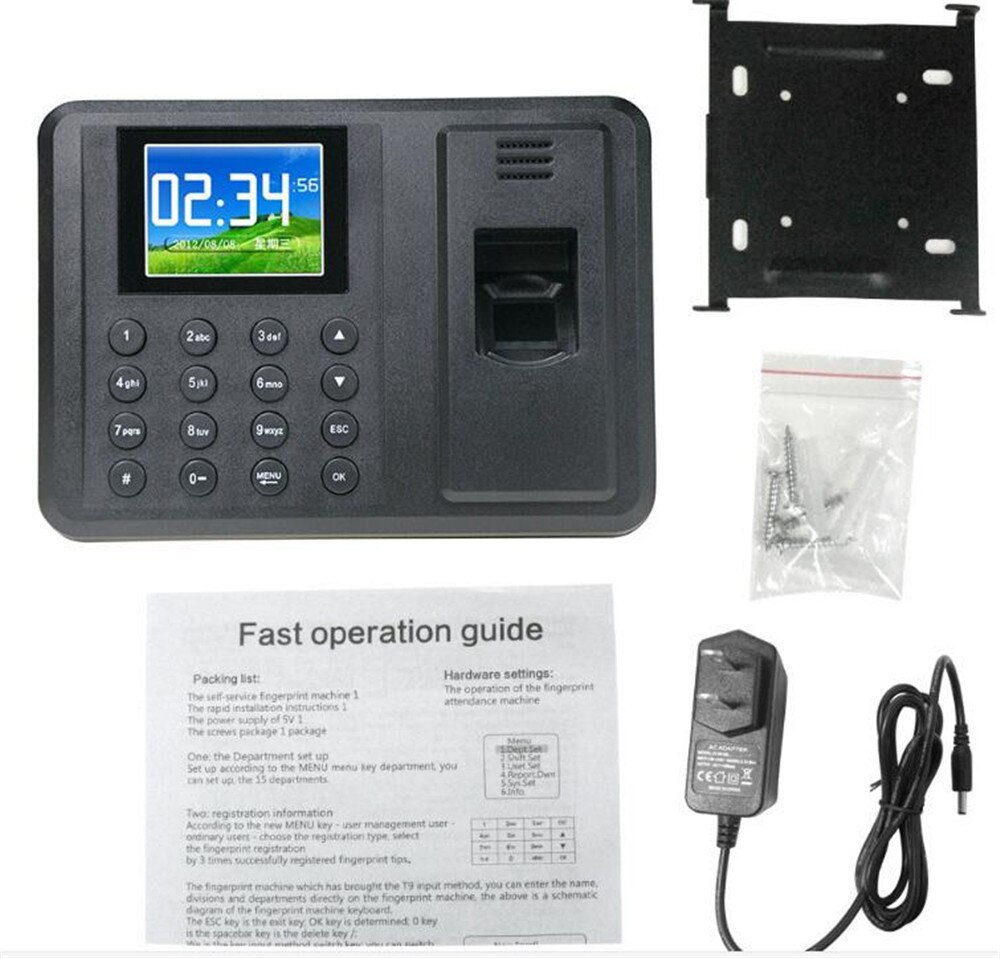 2.8 Inch TFT Monitor Fingerprint Time Attendance S... – Grandado