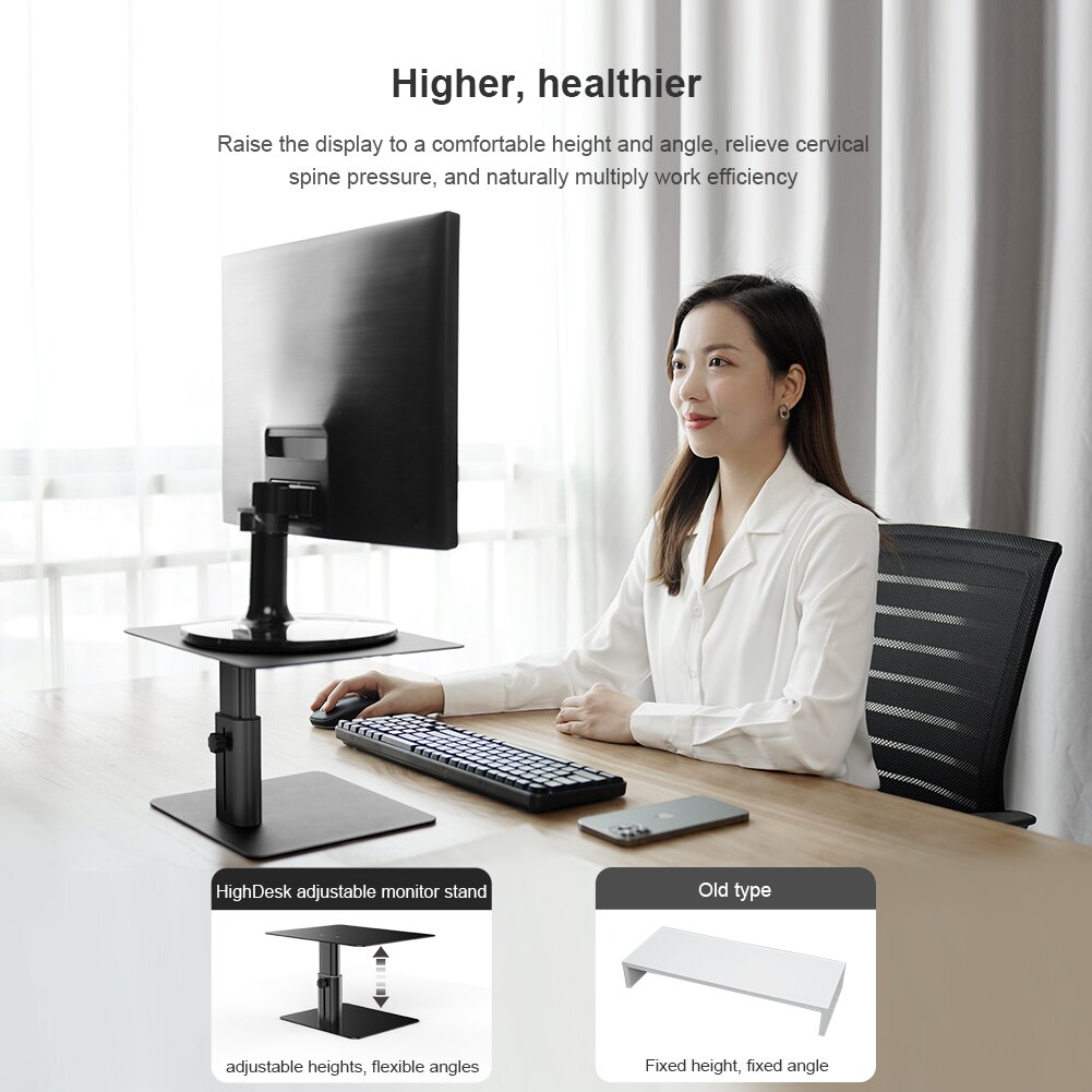 Besegad Monitor Stand Riser Metal Computer Univers... – Vicedeal