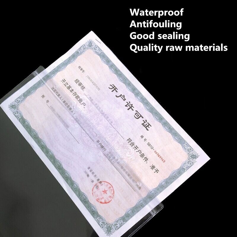 A4 Clear PVC Waterproof Resealable Zip Type Card H... – Vicedeal