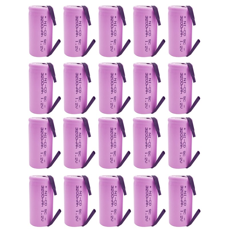 SC 1.2V 3200mAh Rechargeable Battery SC Sub C Ni-c... – Grandado