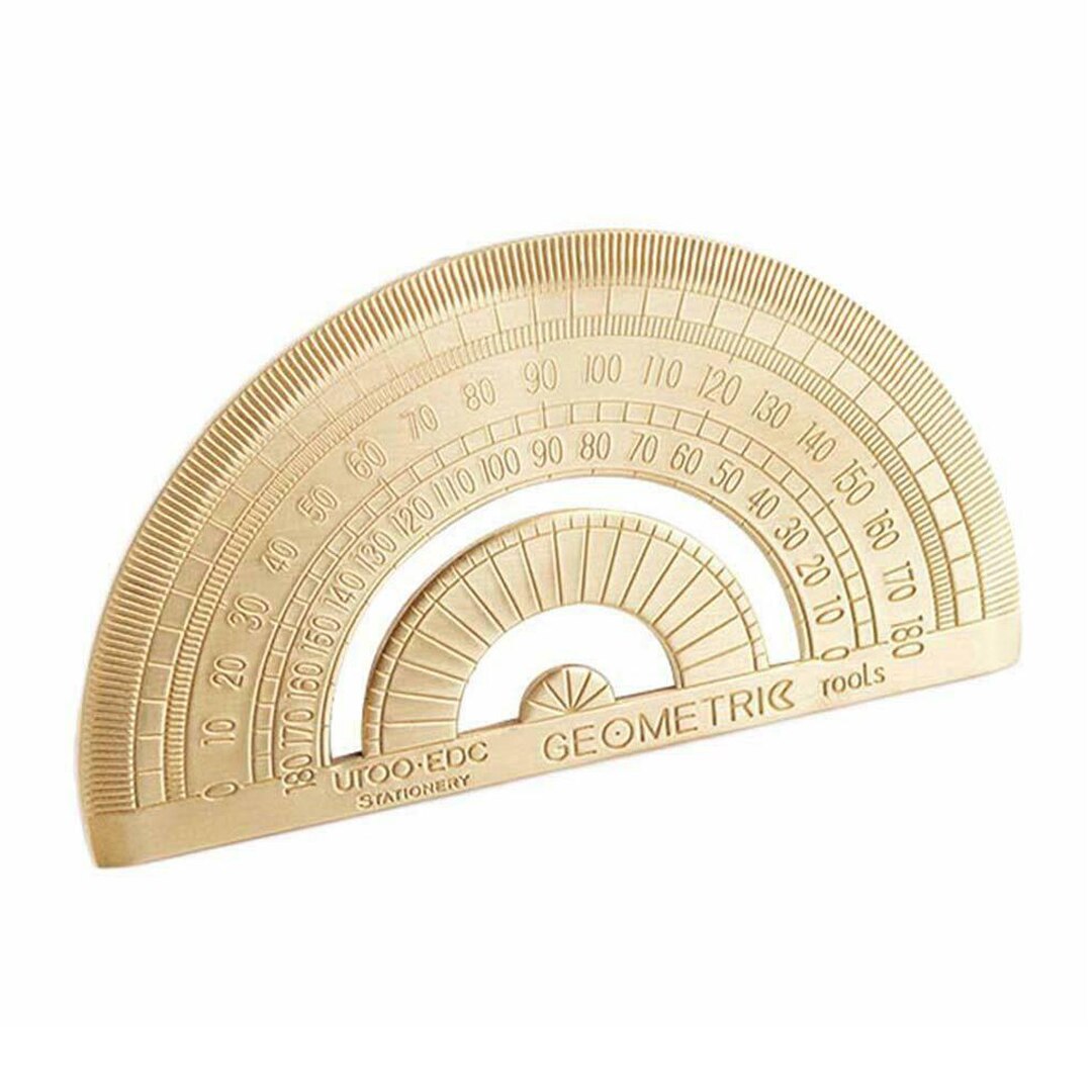 1pc Golden Retro Protractor Drawing Ruler Measurin... – Vicedeal