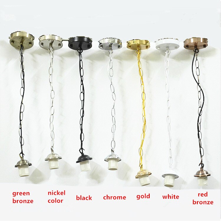 Ceiling rose canopy with chain an cable wire E27 E... – Vicedeal