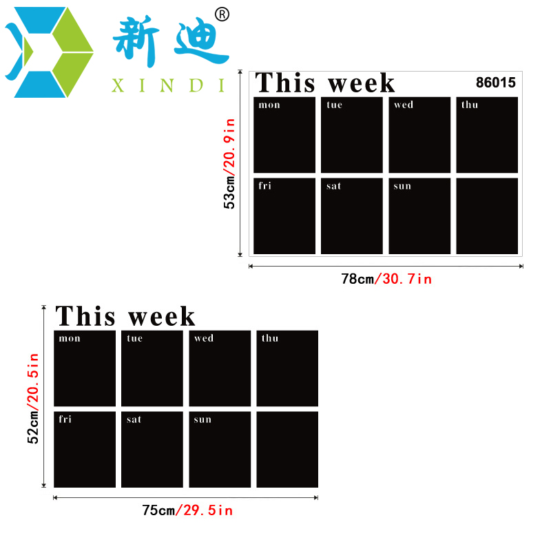 PVC Removable This Weekly Planner Blackboard Stick... – Grandado
