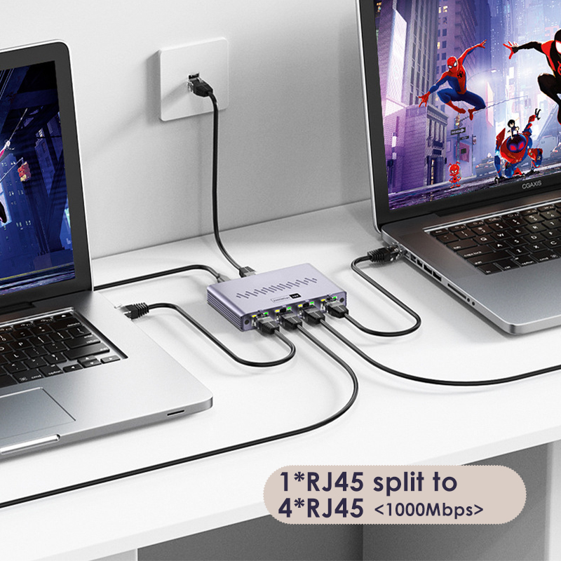 1000Mbps Ethernet 1x4 Splitter Gigabit RJ45 Cat6 L... – Grandado