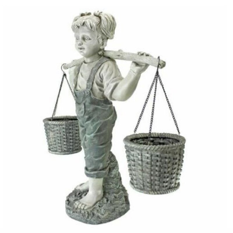 Garden Little Girl Statue Girl Resin Ornaments Lit... – Vicedeal