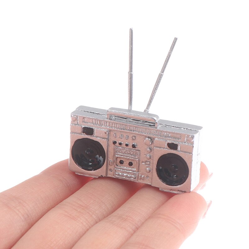 1:12 Dollhouse Miniature Old Radio Metal Retro Rad... – Grandado