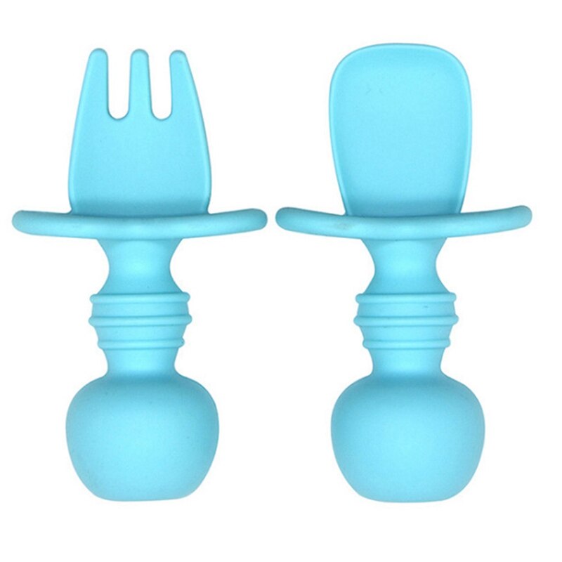 Silicone Fork Spoon Set Baby Toddler Training Uten... – Vicedeal
