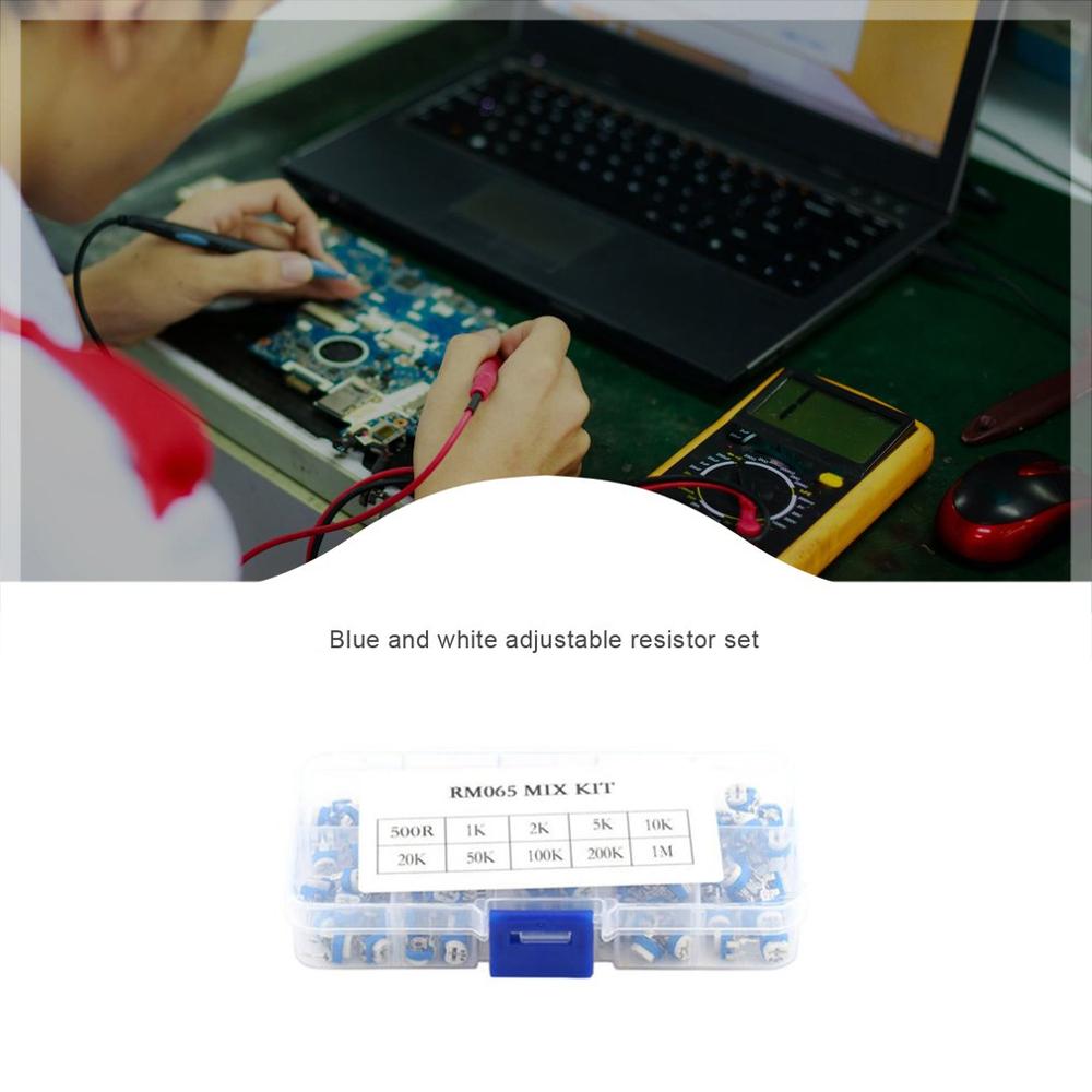 100Pcs/Lot 10 Values Rm065 Vertical Adjustable Res... – Grandado