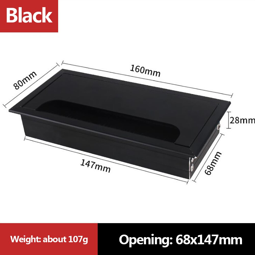 1PC Aluminum Alloy PC Desk Rectangle Wire Cable Of... – Vicedeal