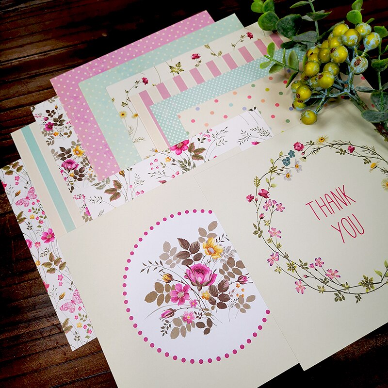 Panalisacraft 12 sheets 6"X6" flower patterned pap... – Grandado