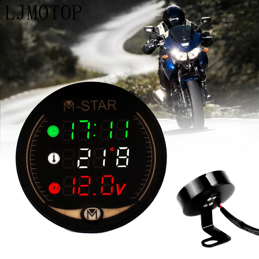 Night Vision Motorcycle Meter Time Temperature Vol... – Grandado