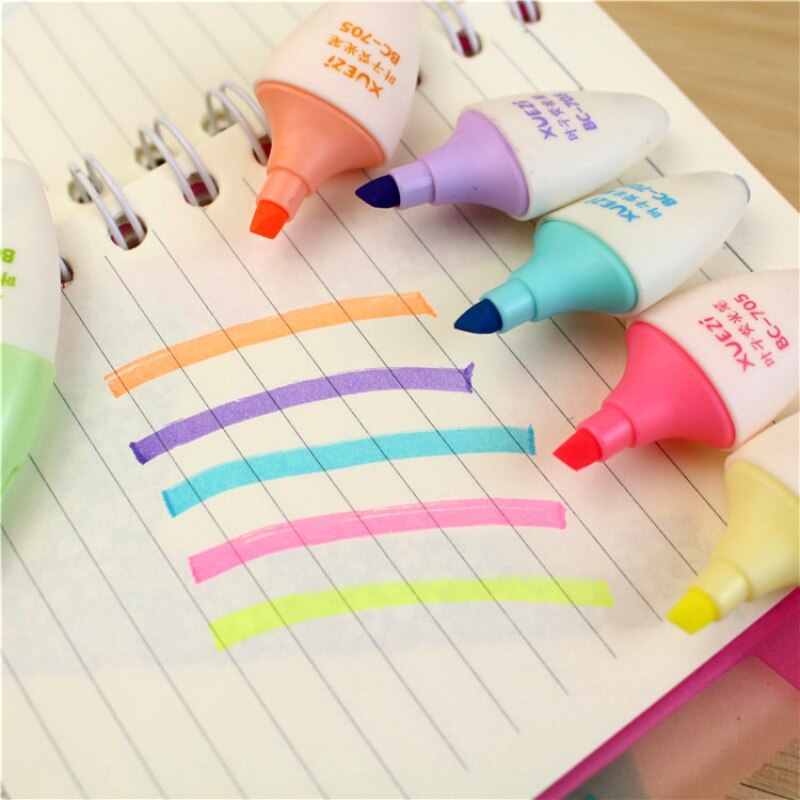 6 pcs/lot Mini leaf Highlighter Cute 6 colors Anim... – Grandado