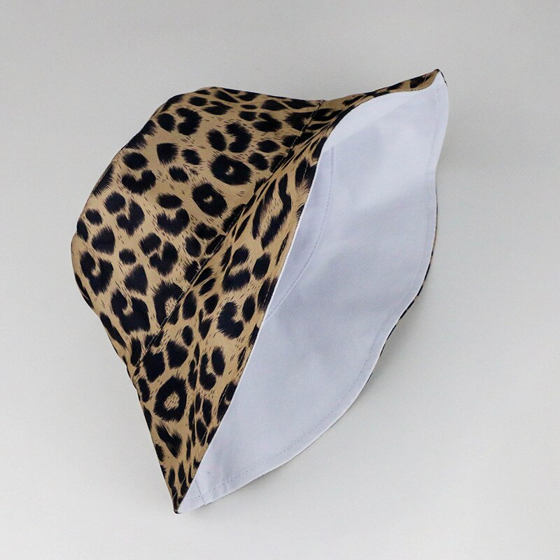 Zomer Twee Side Leopard Emmer Hoed Vrouwen Mode Hi... – Grandado