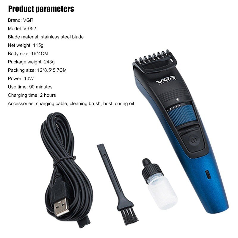 USB Rechargeable Electric Hair Clippers Trimmers F... – Grandado