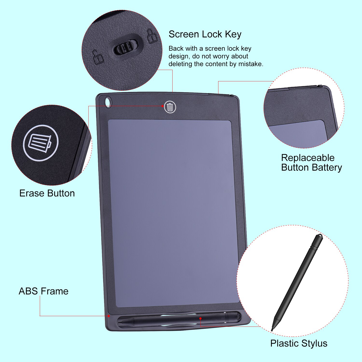 Portable 8.5 Inch LCD Writing Tablet Reusable Eras... – Grandado