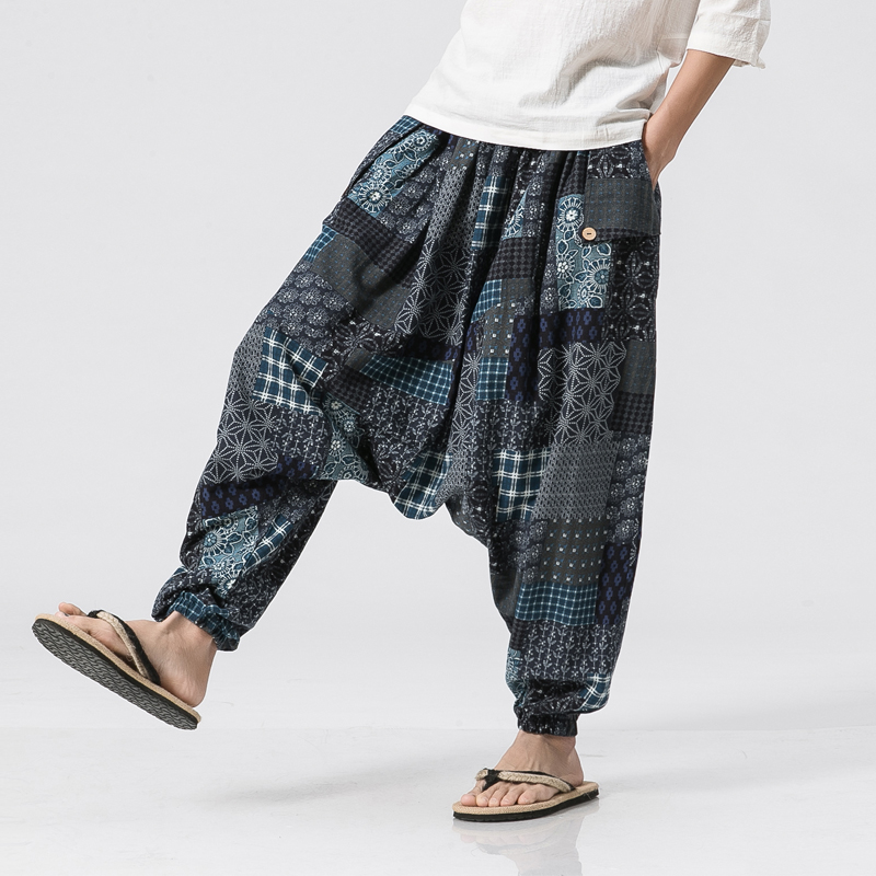 Men Cross- pants Autumn Hip Hop Line cotton Harem ... – Grandado