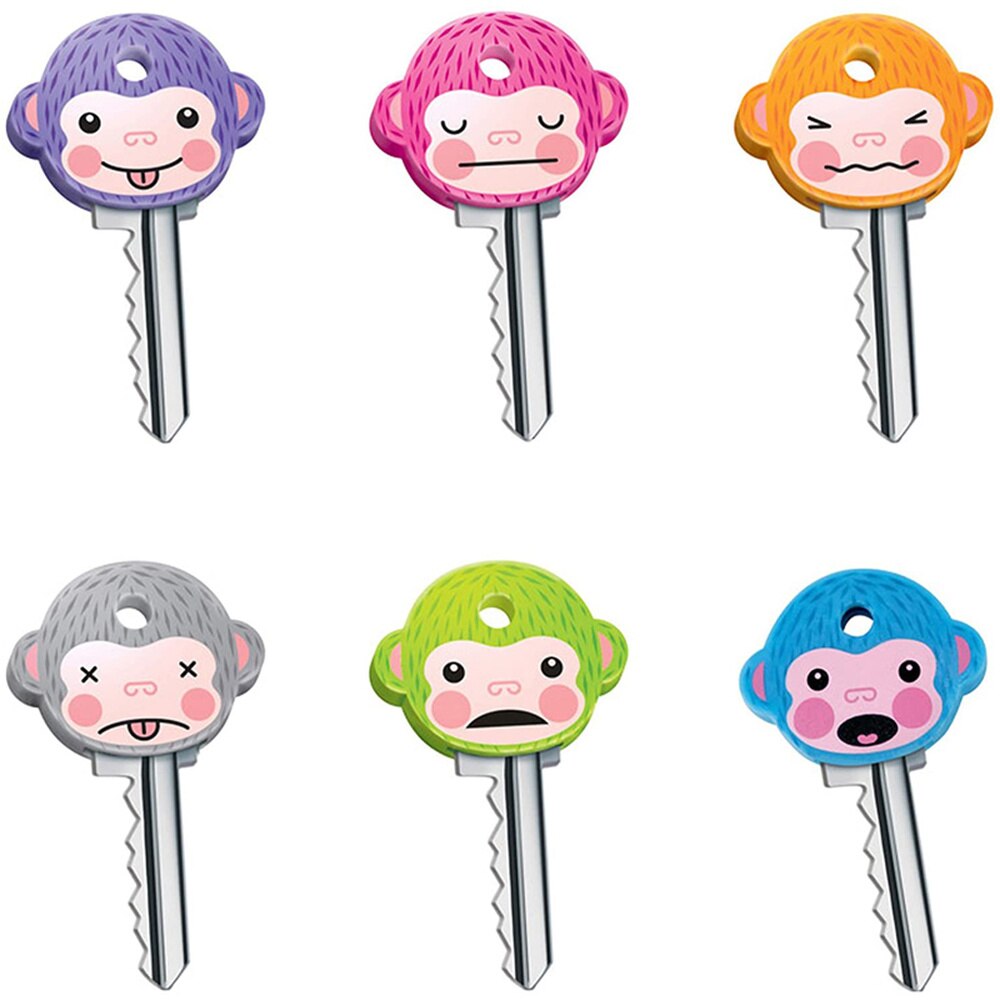 6Pcs/Set Cartoon Cute Monkey Key Caps PVC Soft Glu... – Grandado