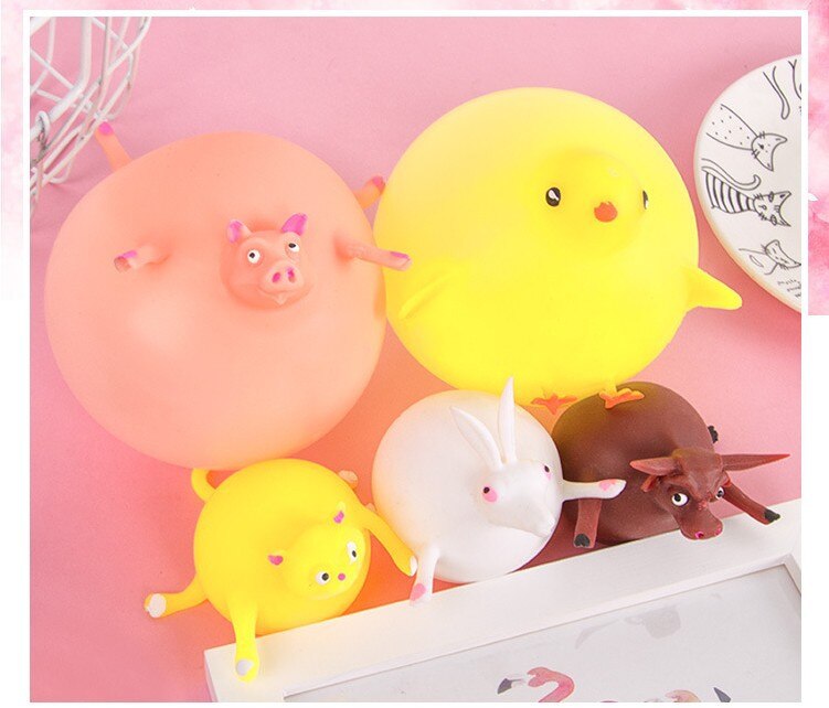 1/3/5pcs Cute Blowing Animals Toys Inflatable Wate... – Grandado