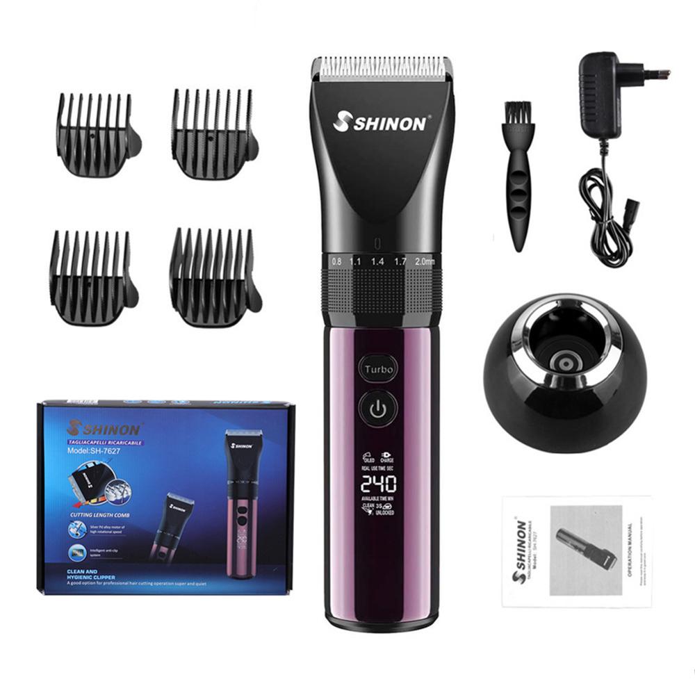 3 Modes Men LED Display Electric Hair Clipper Dual... – Grandado