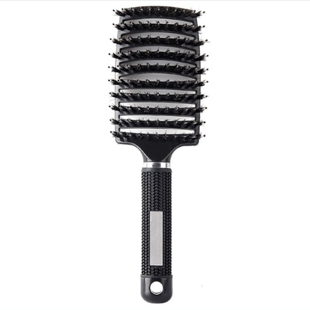 Wild Boar Bristles Curved Antistatic Massage Comb ... – Vicedeal