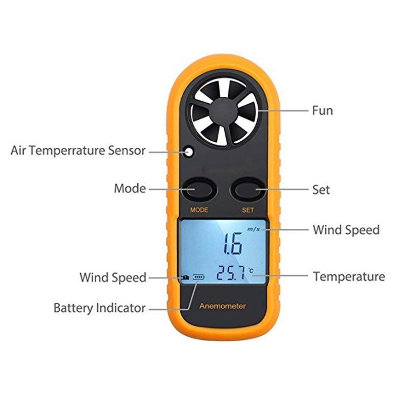 Reactie Wind Anemometer 816 Tester Universele Voor... – Vicedeal