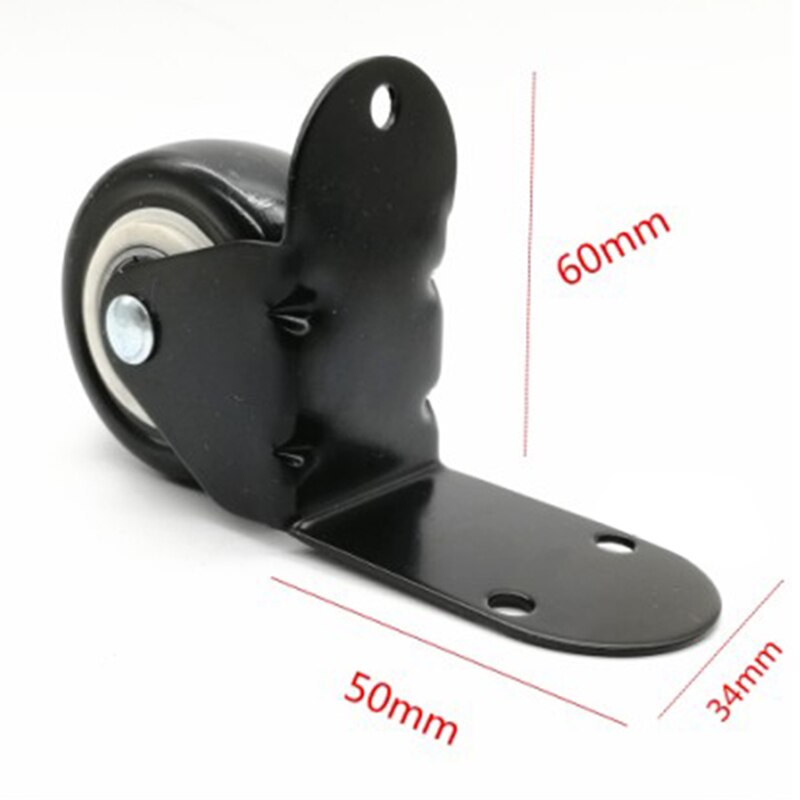 8Pcs L-Type Right Angle Caster Wheels PVC Castor Wheel Furniture Caster ...