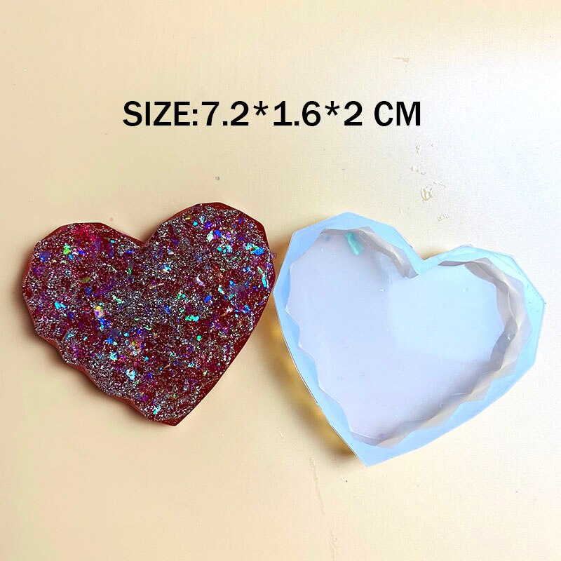 Stort hjerte sky pentagon silikone skimmel epoxyha... – Grandado