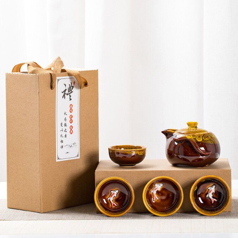 Ceramic Glaze Teacups Chinese Kung Fu Teaware Sets... – Grandado
