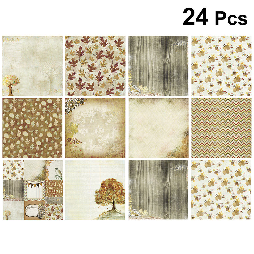 Pack of 24 Scrapbook Paper Background DIY Backing ... – Vicedeal