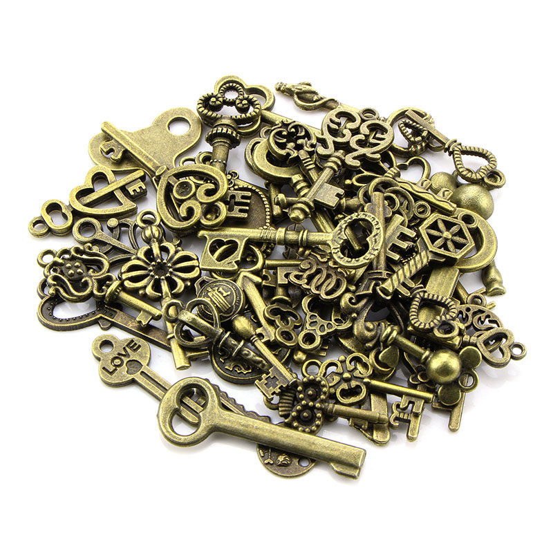 1pack/lot Antique Bronze Small Key Charms Pendants... – Grandado