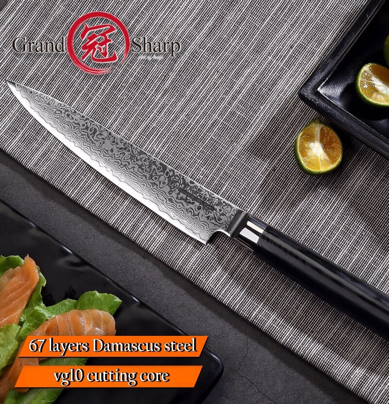 Chef Knife Set VG10 Japanese Damascus Steel Nakiri... – Grandado