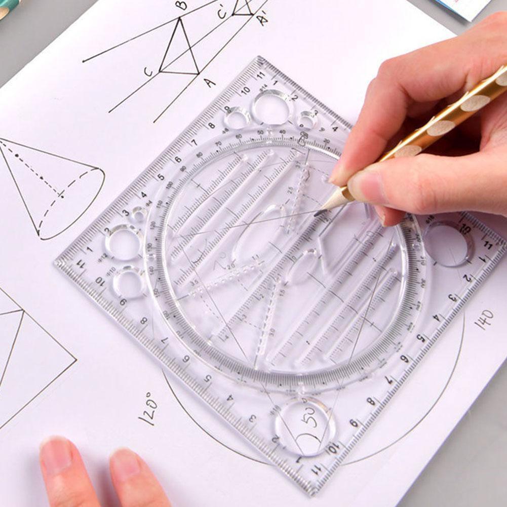 Multifunction Ruler Drawing Ruler Rotatable Studen... – Vicedeal