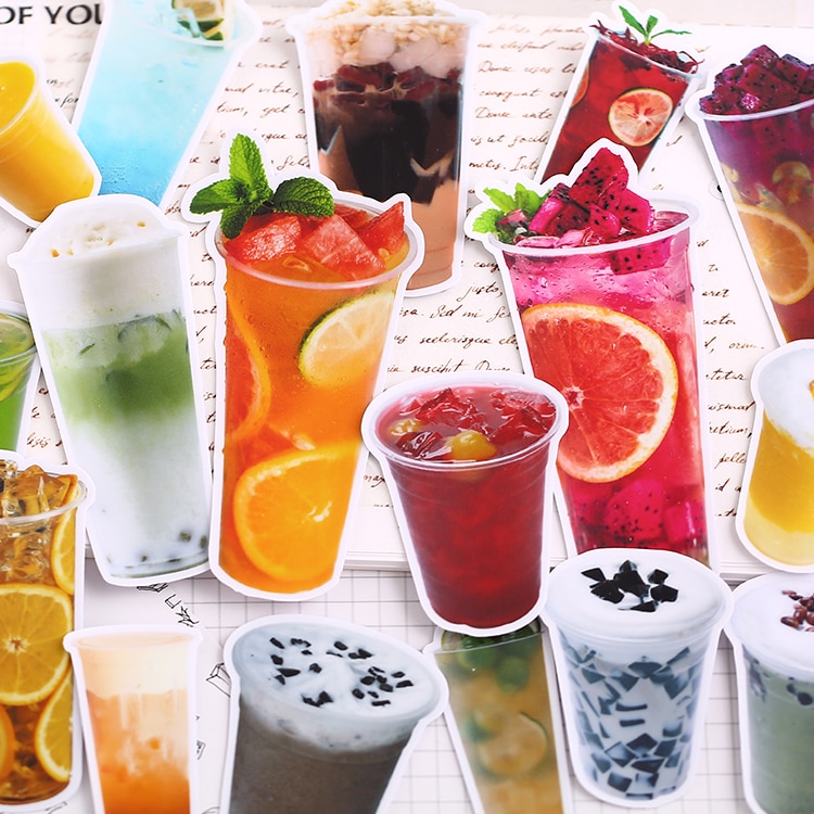 22pcs Cute Kawaii Milk tea Drink Stickers Decal Fo... – Vicedeal