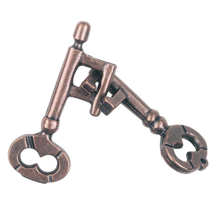 Key Lock Puzzle Vintage Classic Metal Brain Teaser... – Vicedeal