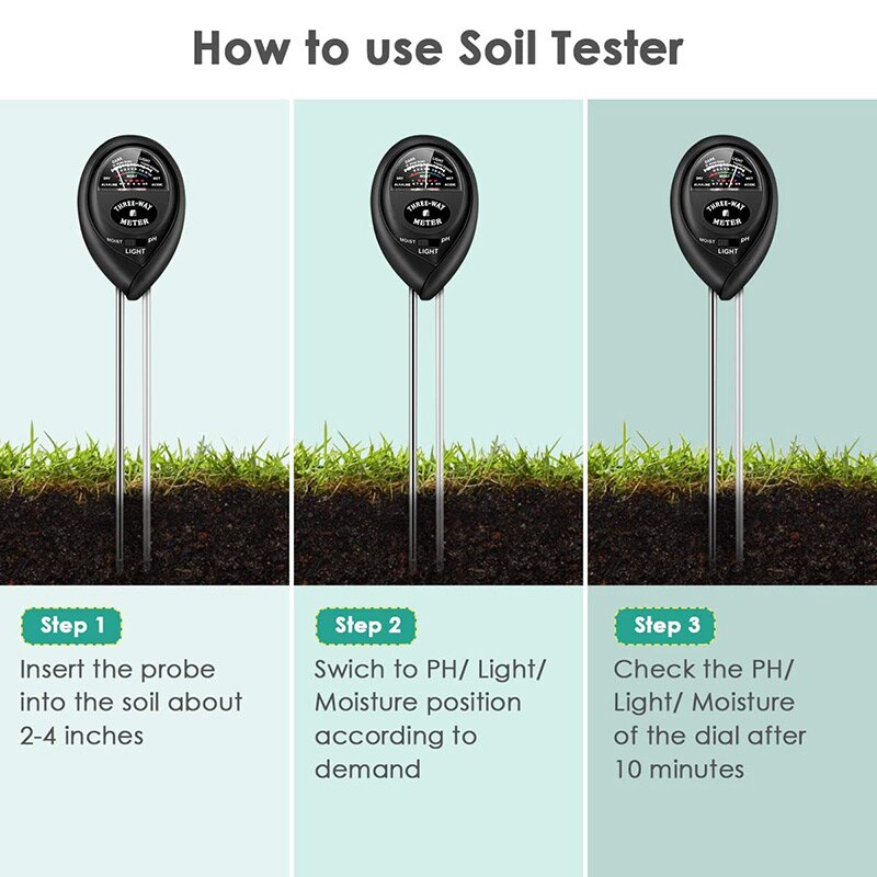 Soil Test Soil Tester Moisture Light pH Meter for ... – Grandado