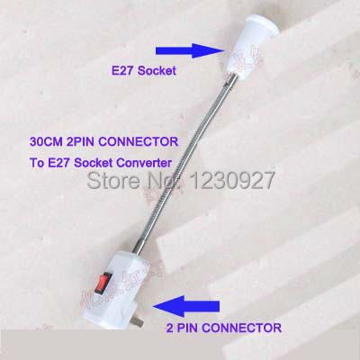 30 cm 2Pin om E27 schakelaar socket lamphouders e2... – Grandado