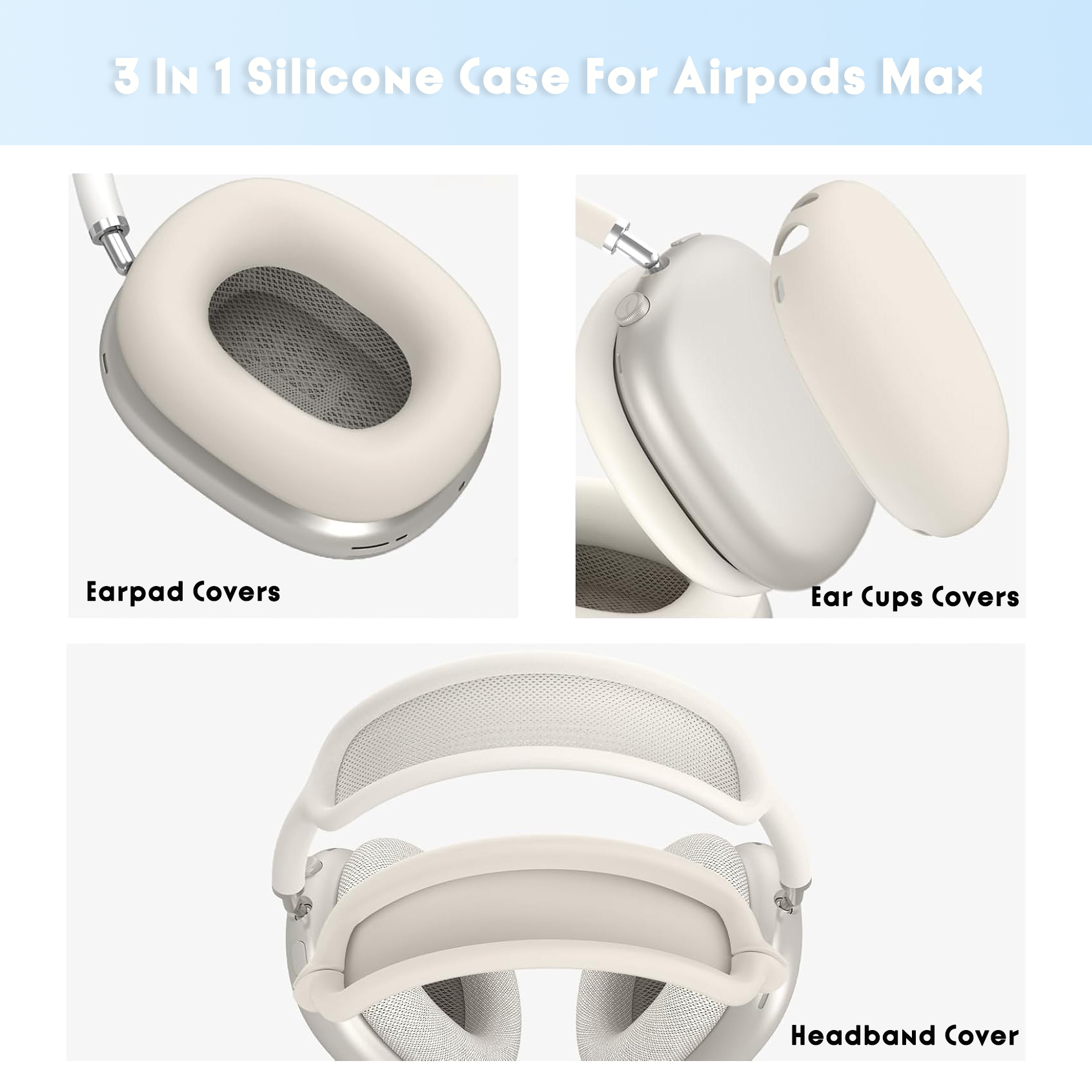 Silicone protective cover / anti-scratch ear pad p... – Grandado