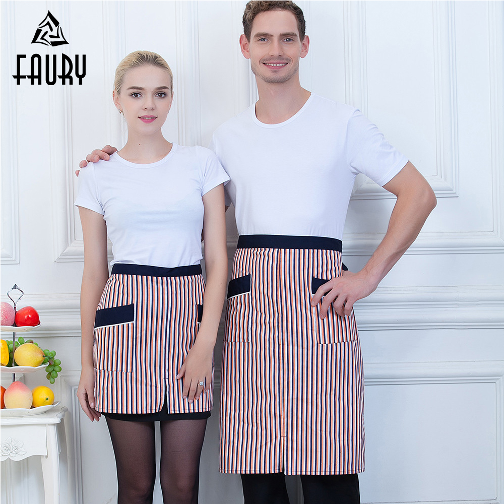 Chef Couple Striped 2 Pockets Spliced Color Food S... – Grandado