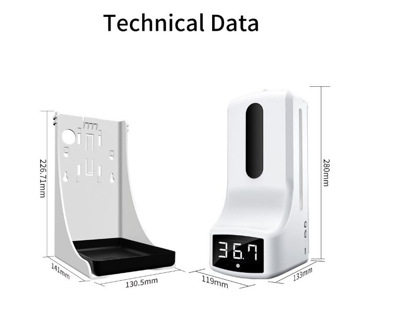 K9 Pro Plus Non-Contact Wall-Mounted Digital Infra... – Grandado