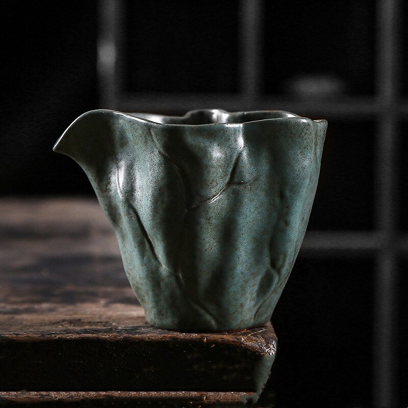 Iron Glazed Lotus leaf Handmade Pottery Fair Cup T... – Vicedeal