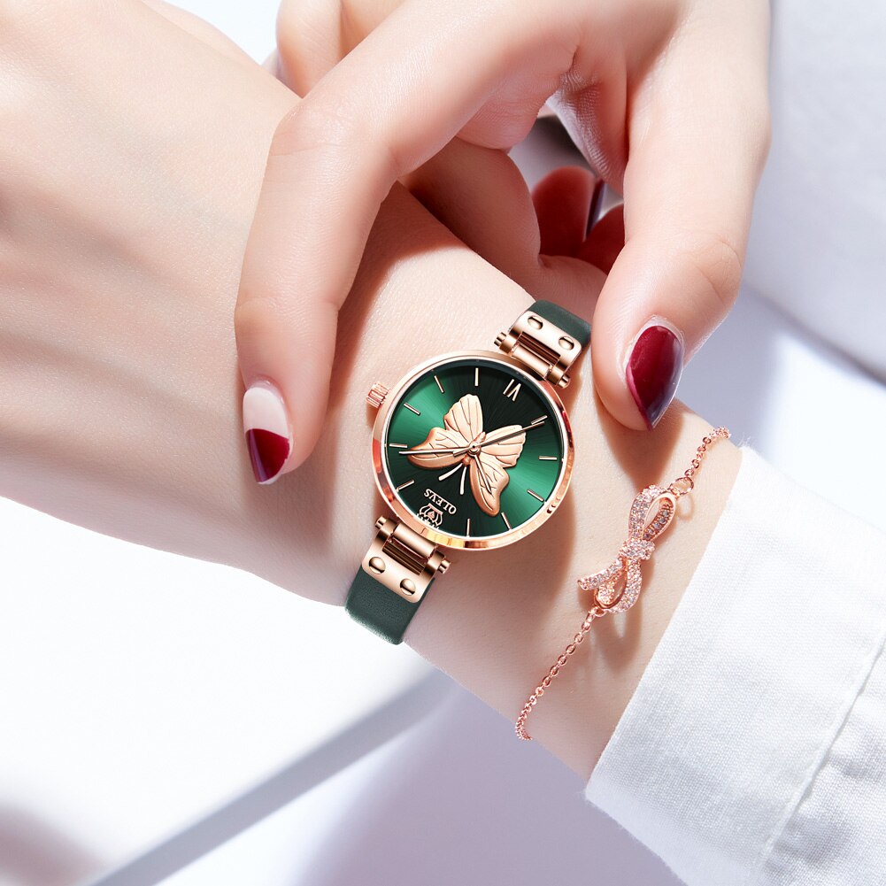 OLEVS Women Watches Top Luxury Brand Vivid Butterf... – Grandado