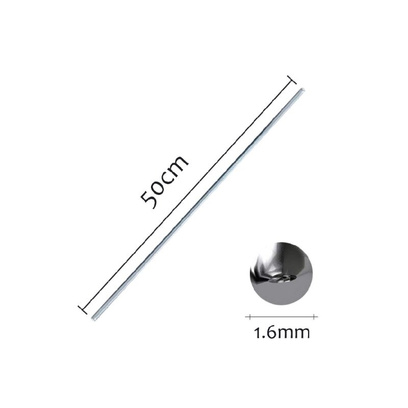 50 stk 50 stk 1.6mm 50cm/19.7\ "lavtemperatur fluxkjernet sveisetråd aluminium tig stang vi53 ...