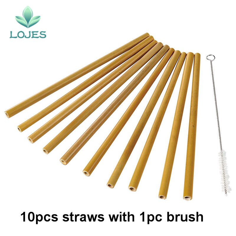 10Pcs/Set Bamboo Reusable Straw 20cm Organic Bambo... – Vicedeal