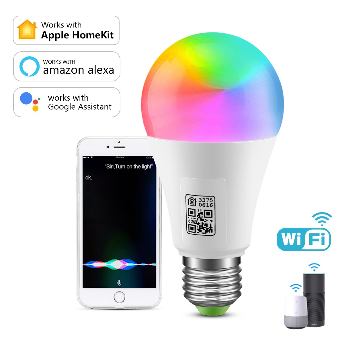Smart WiFi LED light Bulb 9W lamp Compatible With ... – Vicedeal