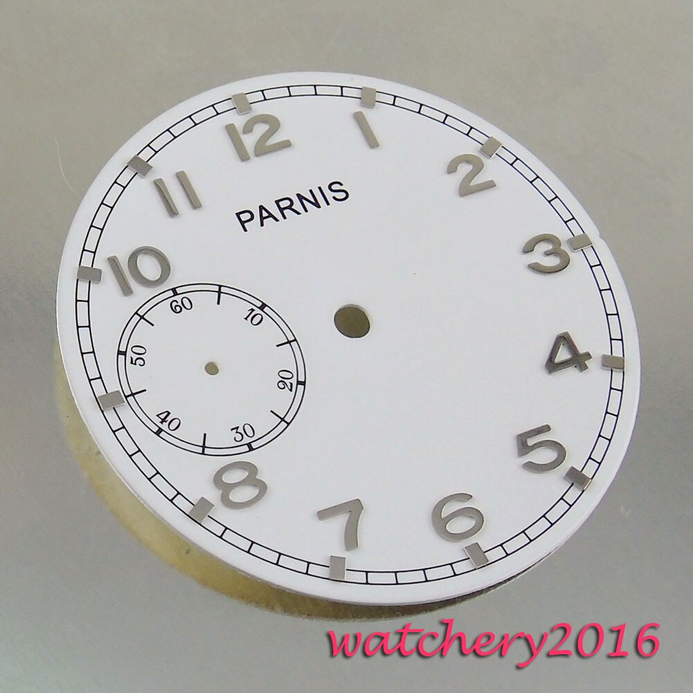 38.9mm Parnis white dial markers fit 6497 movement... – Grandado