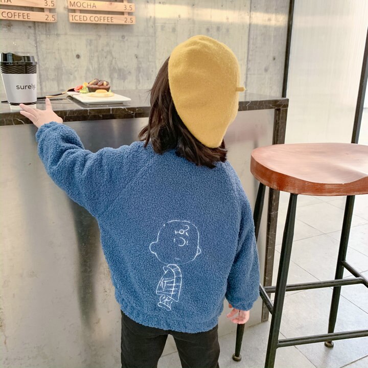 Wlg tjejer vinter tecknade hoodies barn sammet tjo... – Grandado