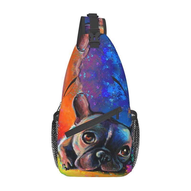 French Bulldog Sling Crossbody Backpack Men Custom... – Grandado