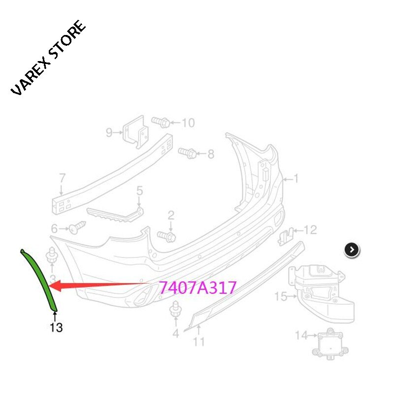 Achterbumper Trim Panel (Wiel Wenkbrauw) Voor Mits... – Grandado