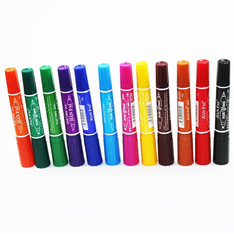 12 Color Super Large Capacity Marker Double-Ended ... – Vicedeal
